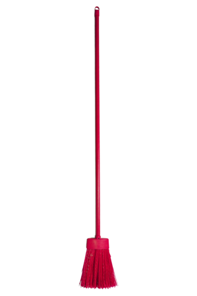 Corn Broom PP Coated Handle & Cap-Red | GEO Brushware